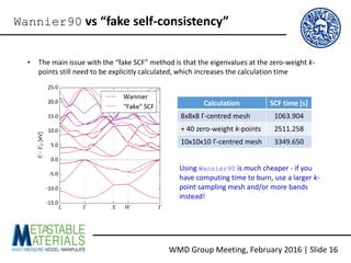 VASP And Wannier90: A Quick Tutorial | PDF