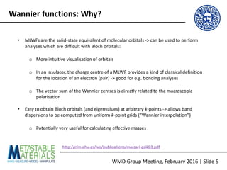 VASP And Wannier90: A Quick Tutorial | PDF