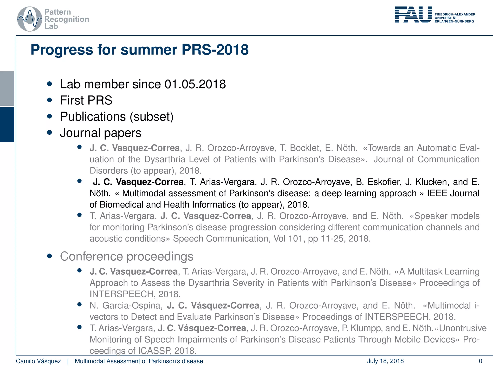 Multimodal Assessment of Parkinson’s Disease: A Deep Learning Approach ...