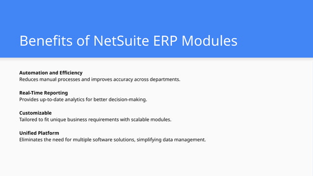 Comprehensive Guide to NetSuite ERP Modules | Benefits, Tips, and Best ...