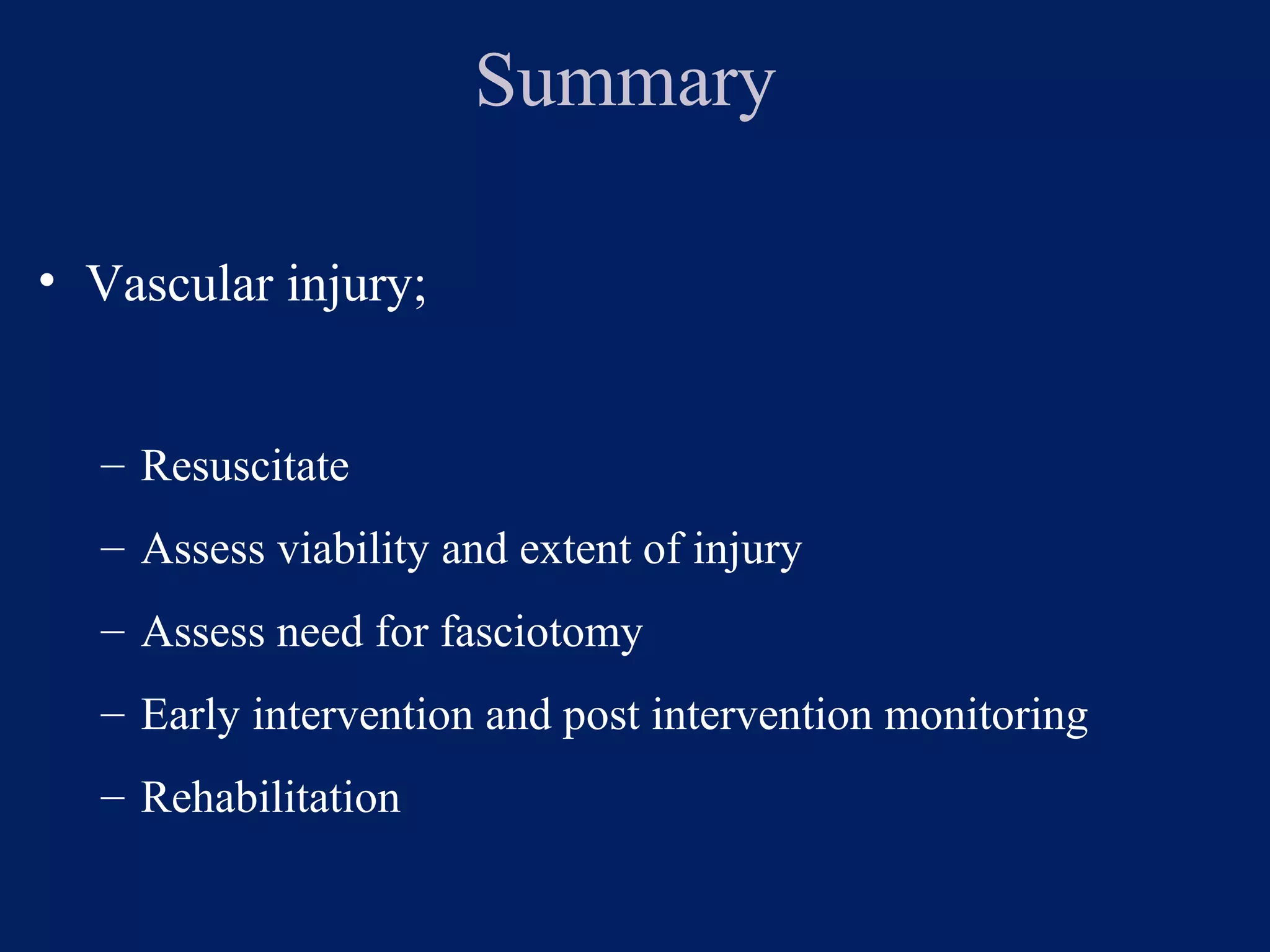 extremity Vascular trauma / injury | PPT