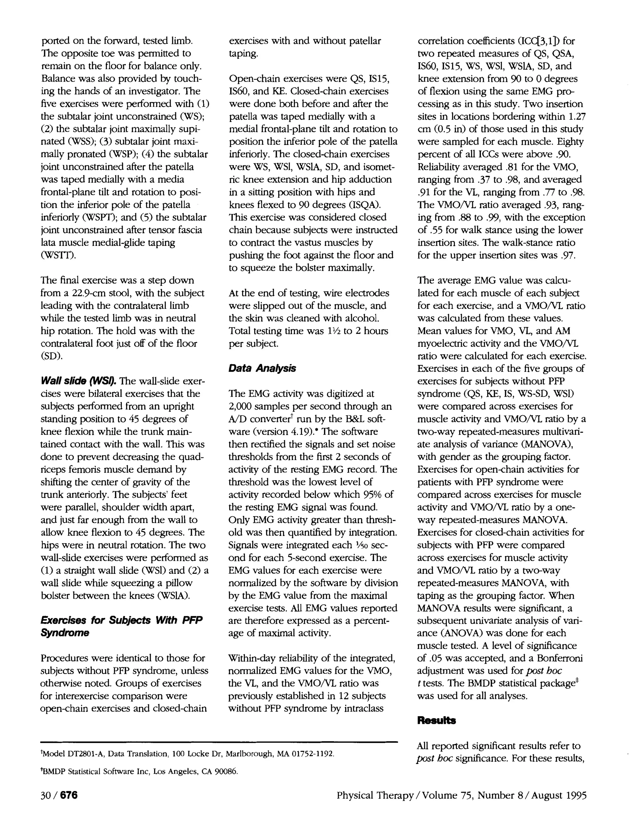 Vastus medialis oblique vastus lateralis muscle activity ratios | PDF