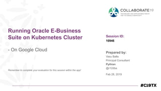 Oracle E-Business Suite on Kubernetes Cluster | PPTX