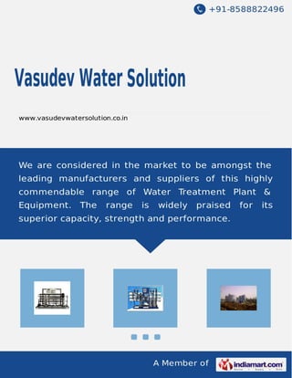 Vasudev Water Solution, Vapi, Industrial Water Solution | PDF