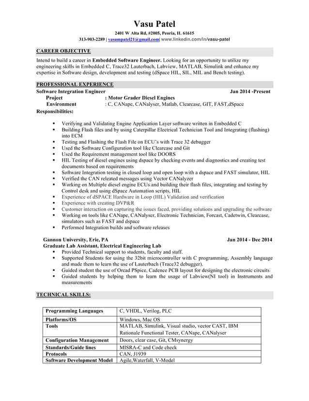 Embedded Software Engineer | PDF | Computer Software and Applications | Computing