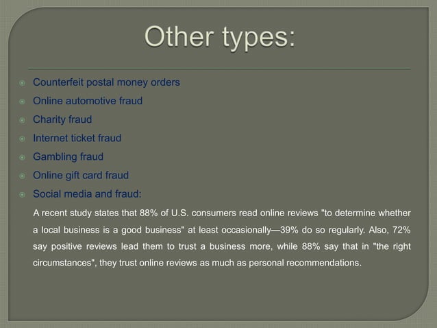 Internet Fraud | PPTX | Email | Internet