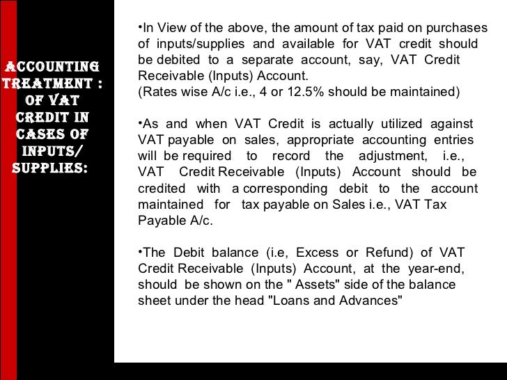 Vat Receivable Accounting _ Vat On Sales And Purchases – VRIMCA