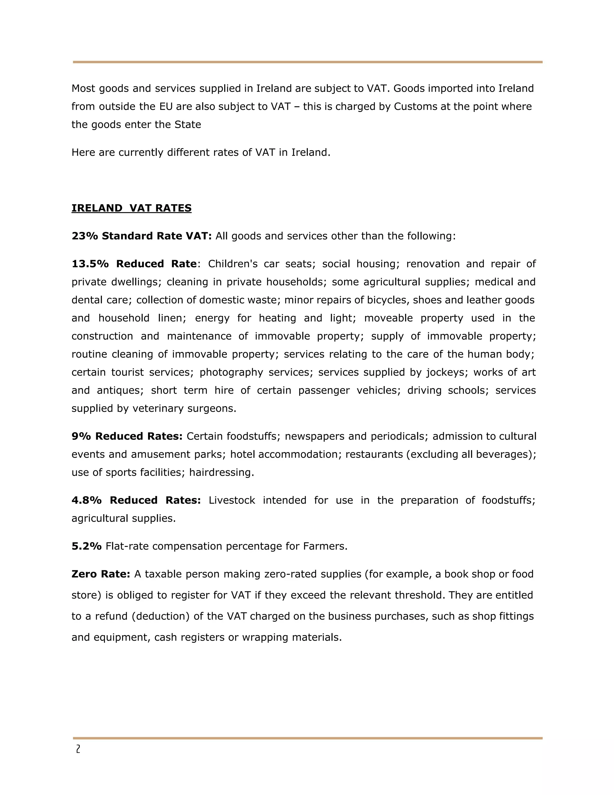 VAT IRELAND & UK | PDF