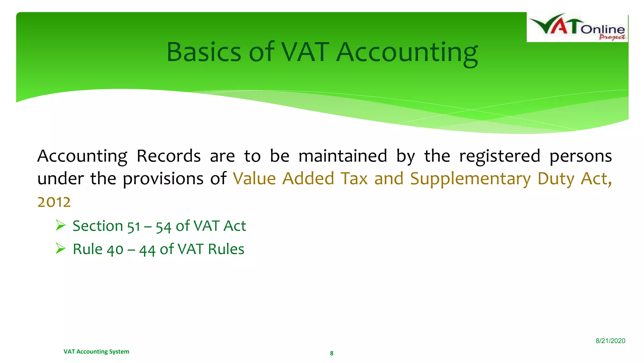 Vat accounting system new vat | PPTX