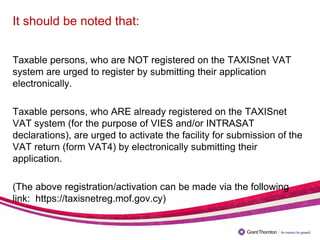 Cyprus VAT Alert - Obligation for Submission of VAT Returns ...