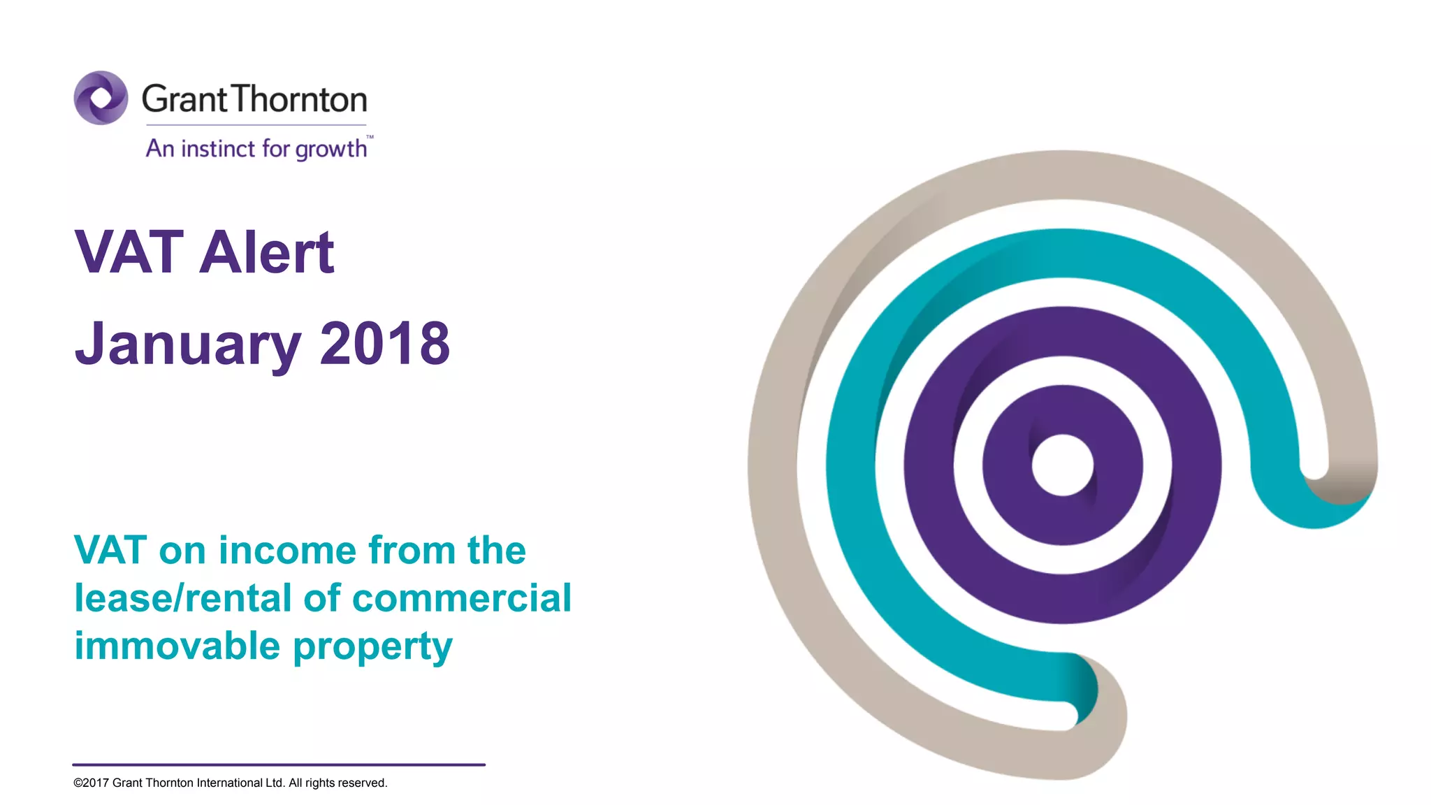VAT Alert January 2018 - VAT on income from the lease/rental of ...