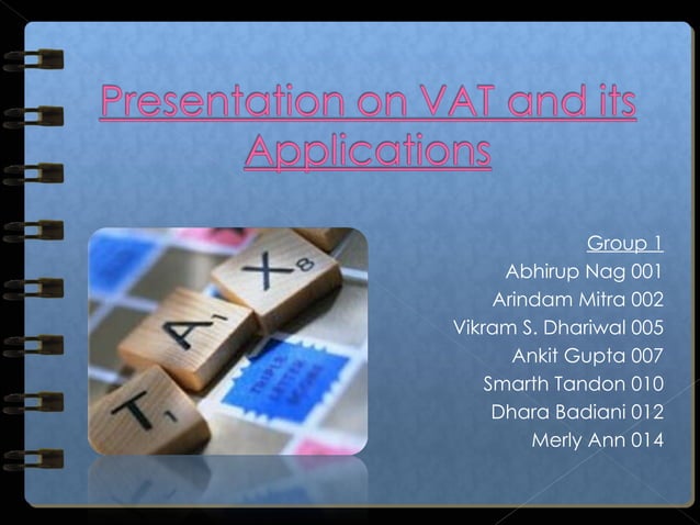 Vat And Its Applications | PPT