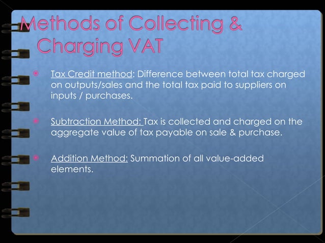 Vat And Its Applications | PPT
