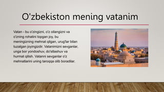 Vatan va vatanparvarlik presentation about army of uzb | PPT