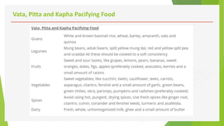 Vata, Pitta and Kapha Pacifying Food.pptx