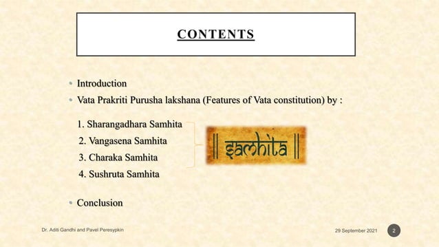 Vata Prakruti Purusha Lakshana | PPTX