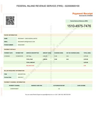 VAT April 2024 View Invoice_Receipt.pdf. | PDF