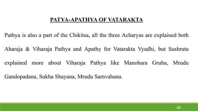 Vatarakta Chikitsa.pptx | Hinduism | Religion & Spirituality