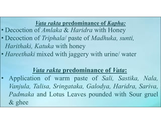 VATARAKTA formulations .pdf acc to different authors | PDF