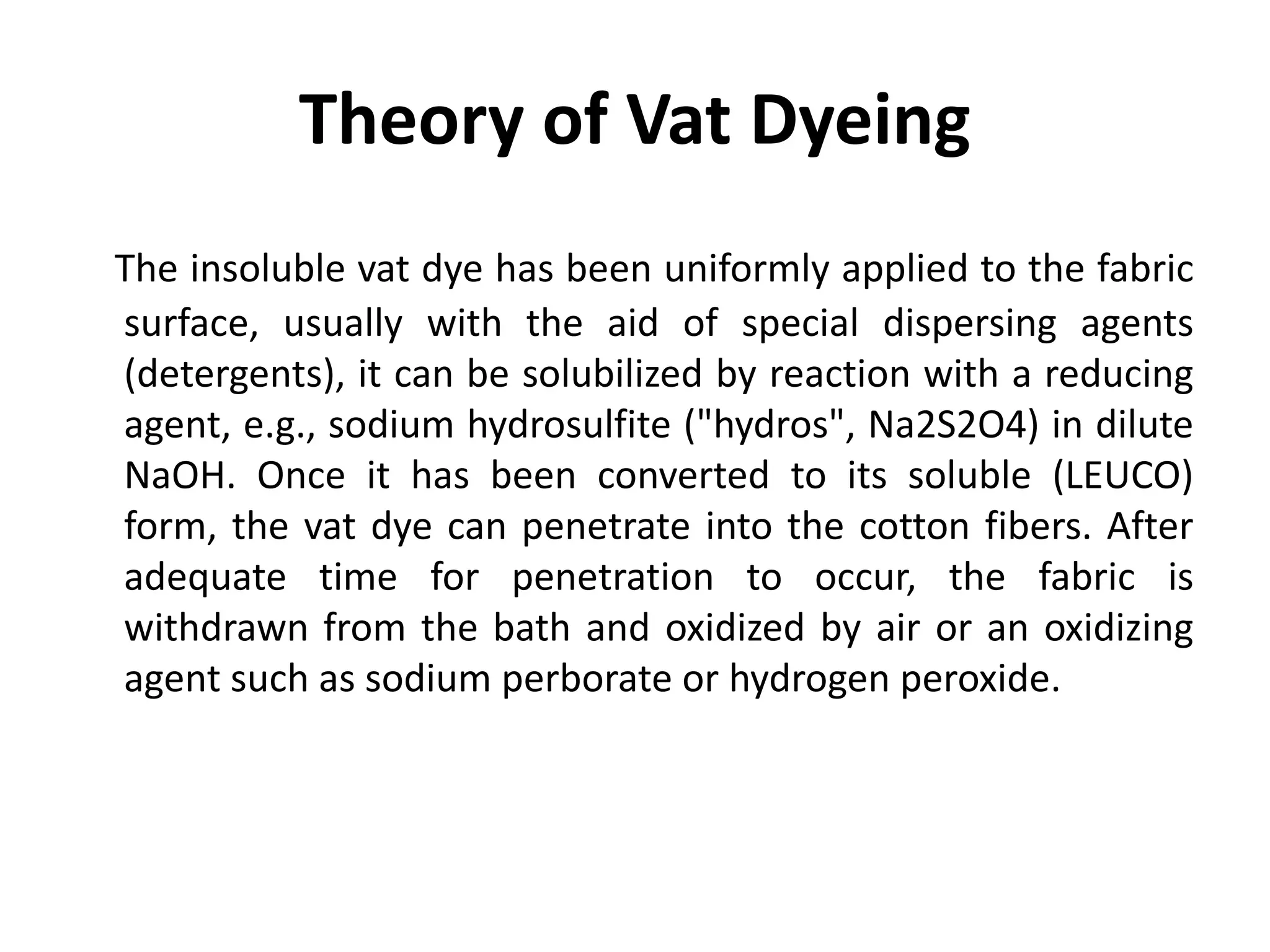 Vat Dye (Full PDF) | Vat Dye | PPTX