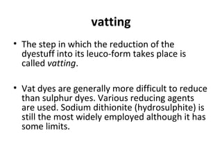 Vat+dyes | PPT | Candle and Soap Making | Arts and Crafts