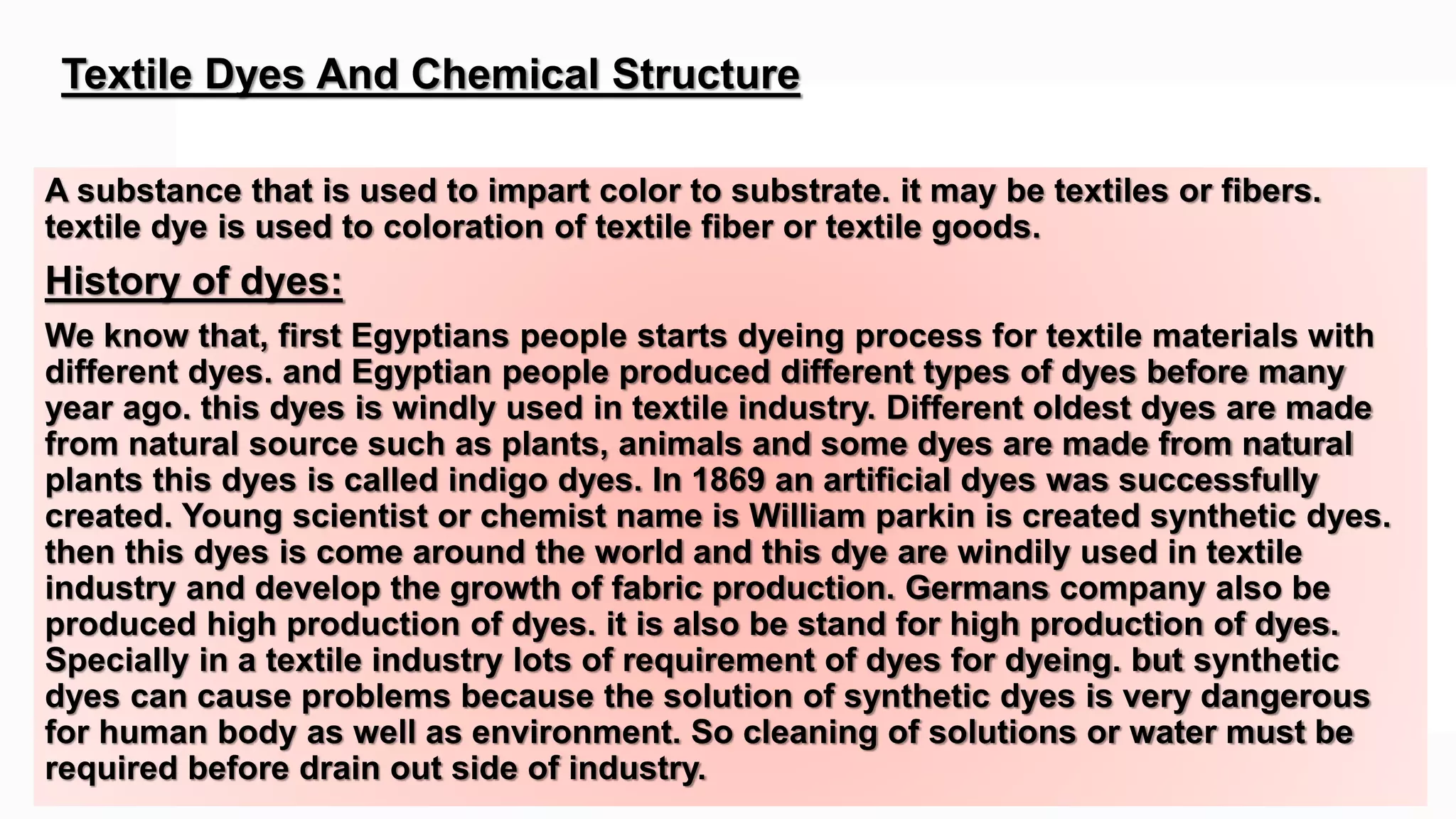 Vat Dyes Properties & Chemical Structure | PPT