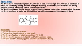 Vat Dyes Properties & Chemical Structure | PPTX