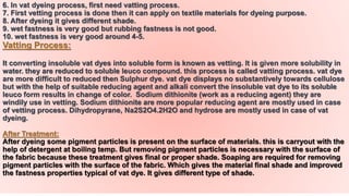 Vat Dyes Properties & Chemical Structure | PPTX