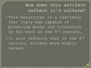 Vatican manuscript of Virgil's Aeneid | PPTX | Antiquing and Antiques ...