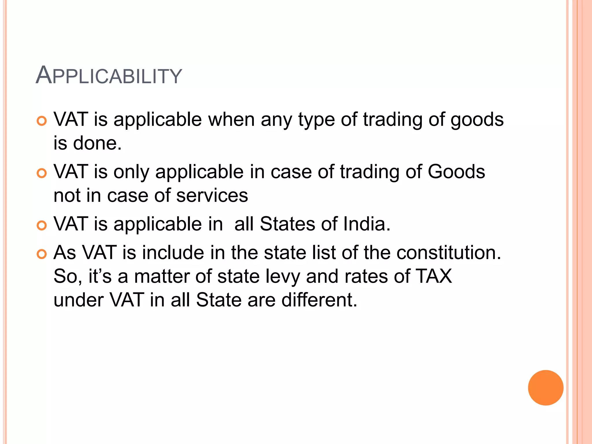 Introduction Of VAT | PPTX