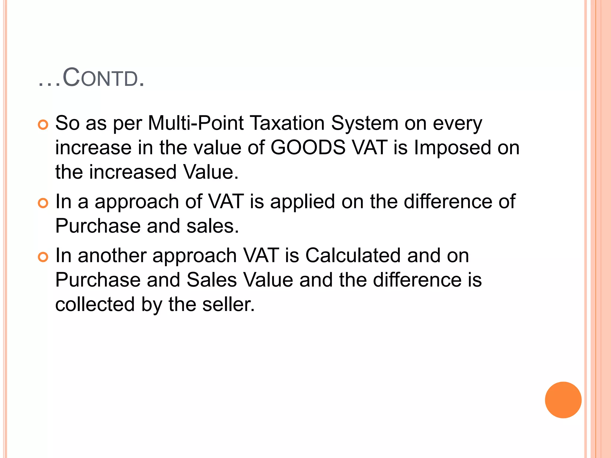 Introduction Of VAT | PPTX
