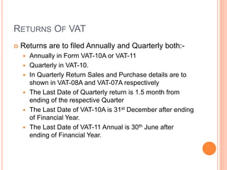 Introduction Of VAT | PPTX