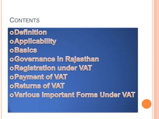 Introduction Of VAT | PPTX