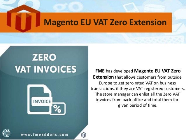 EU Zero VAT Invoices for Magento