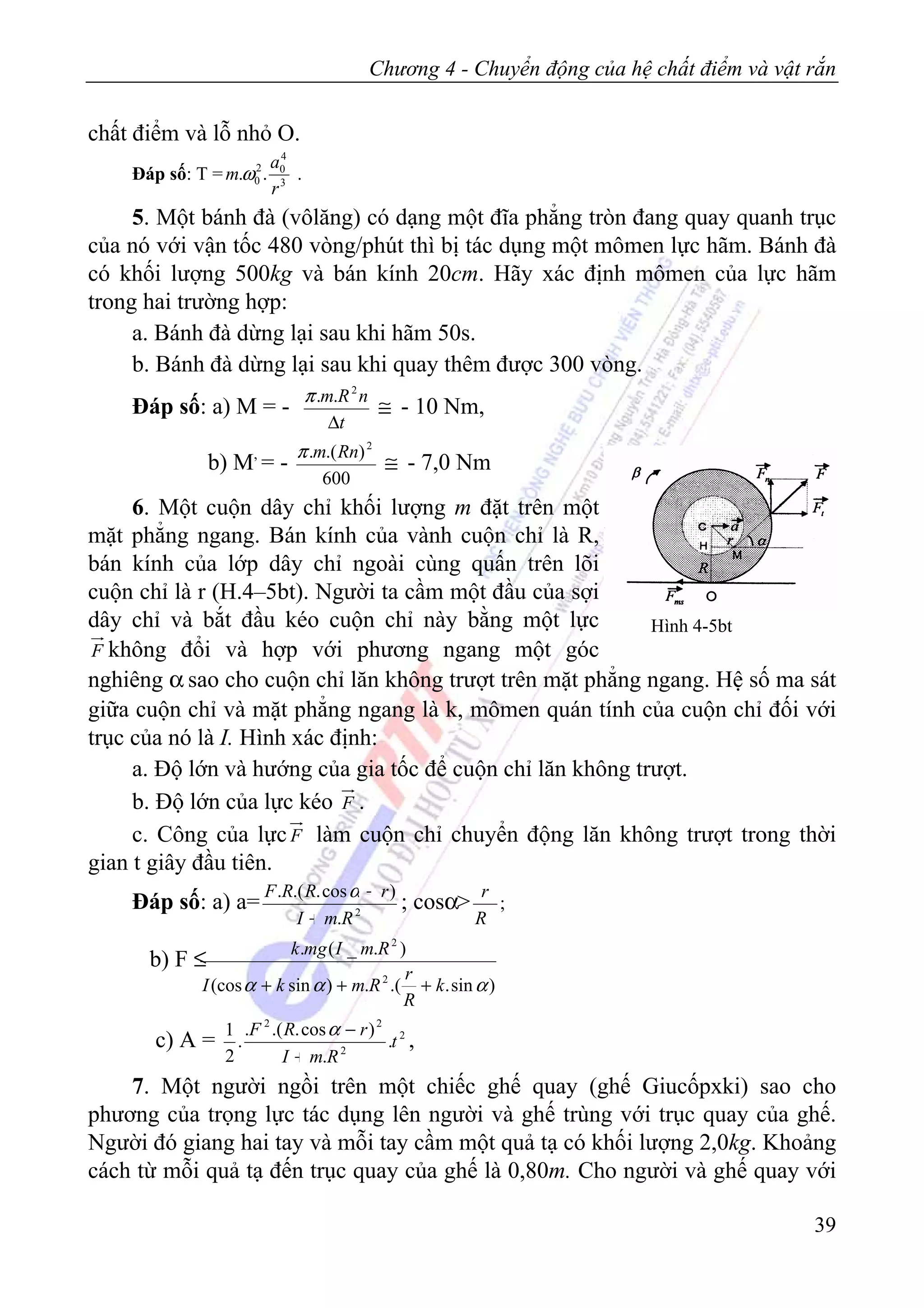 Vat ly dai cuong a1 bai tap | PDF