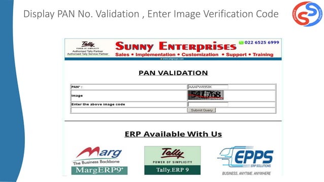 VAT/ CST / PAN Validation from Tally.ERP 9 | PPT