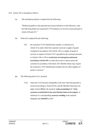 VAT directive proposal: E-Invoicing Not Equal To Paper Invoicing | PDF
