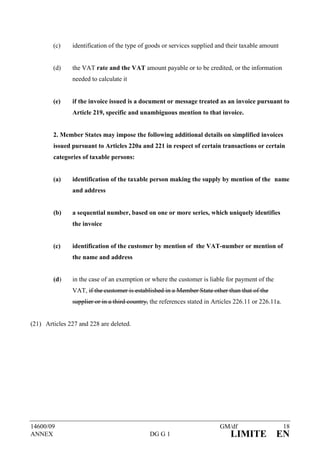 VAT directive proposal: E-Invoicing Not Equal To Paper Invoicing | PDF