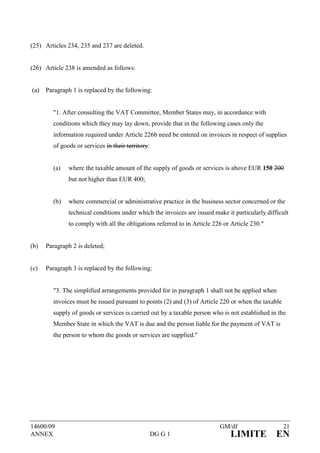 VAT directive proposal: E-Invoicing Not Equal To Paper Invoicing | PDF