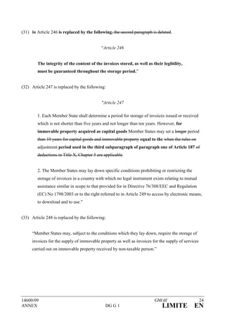 VAT directive proposal: E-Invoicing Not Equal To Paper Invoicing | PDF