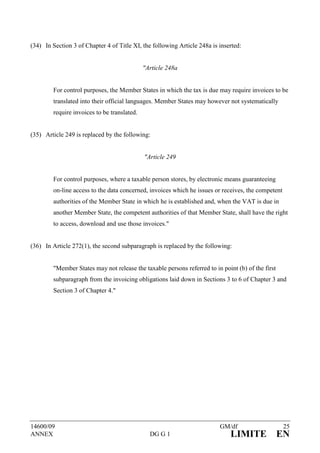 VAT directive proposal: E-Invoicing Not Equal To Paper Invoicing | PDF