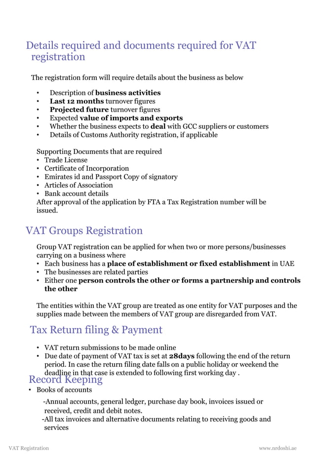 Vat Registration Procedure - Guide | PDF