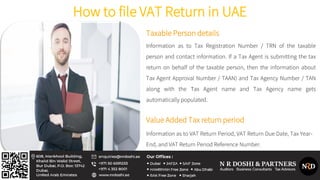 Vat return filing in uae | PDF