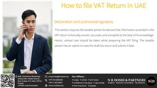 Vat return filing in uae | PDF