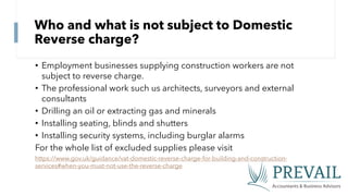 Domestic Vat Reverse Charge for the Construction Industry | PPT