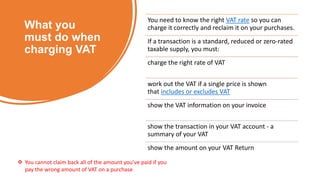 Vat rules of uk by wahida zahin | PPTX