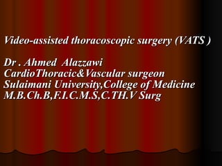 Surgery 5th year, 7th lecture (Dr. Ahmed Al-Azzawi) | PPT