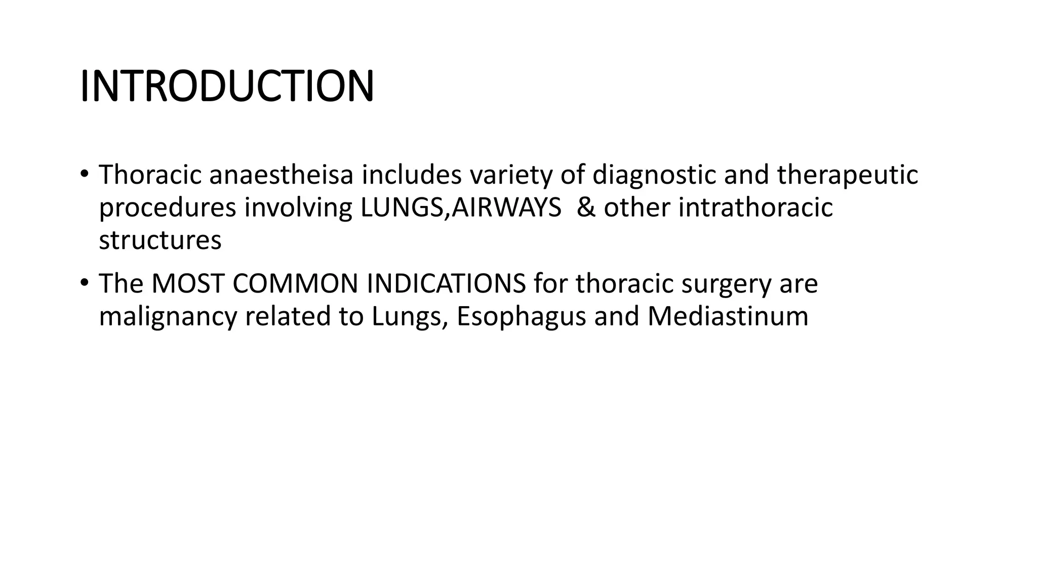 ANAESTHESIA FOR THORACOSCOPY AND VATS | PPTX