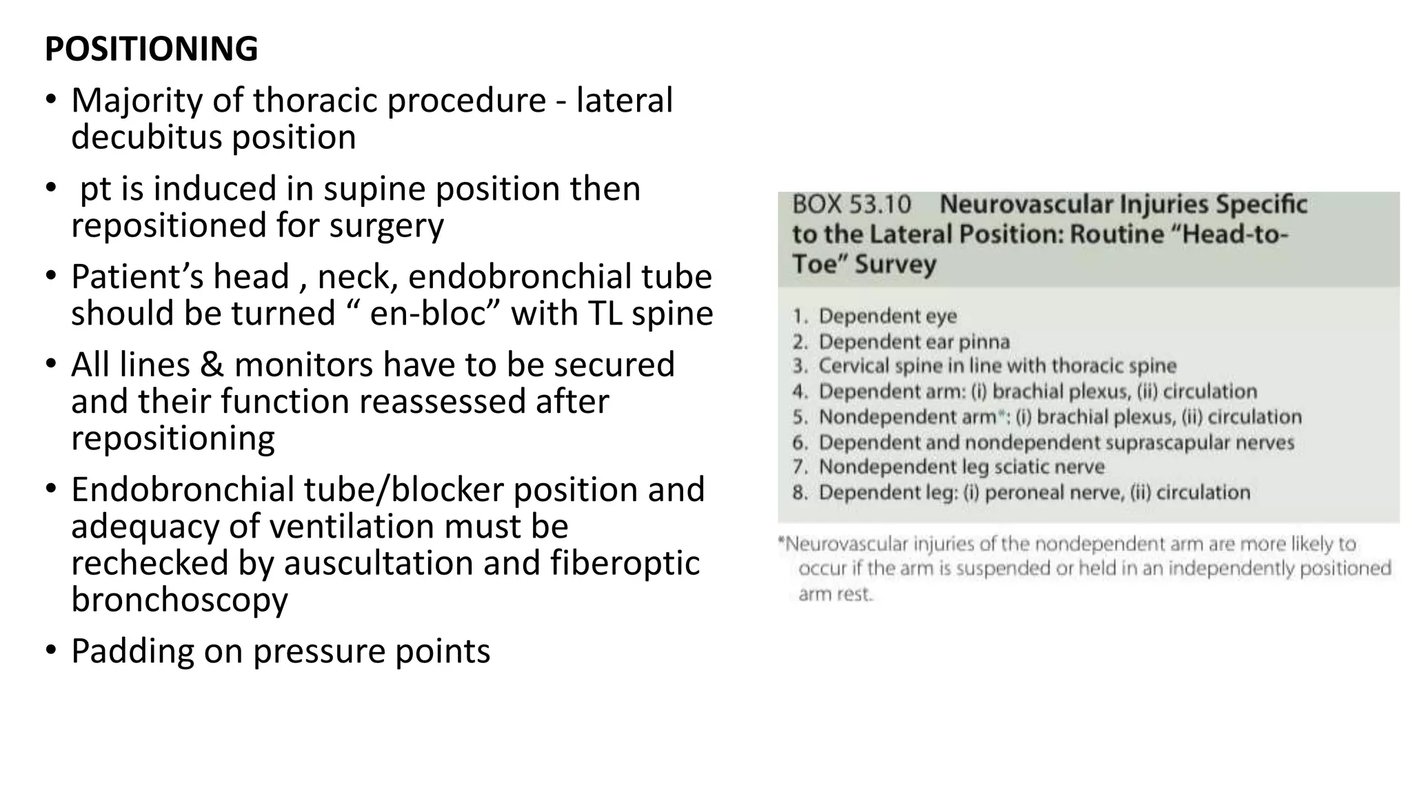 ANAESTHESIA FOR THORACOSCOPY AND VATS | PPTX
