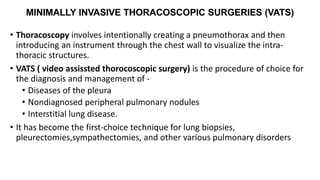 ANAESTHESIA FOR THORACOSCOPY AND VATS | PPTX